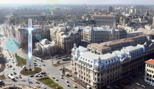 Cruce în centrul Bucureştiului : Europa FM