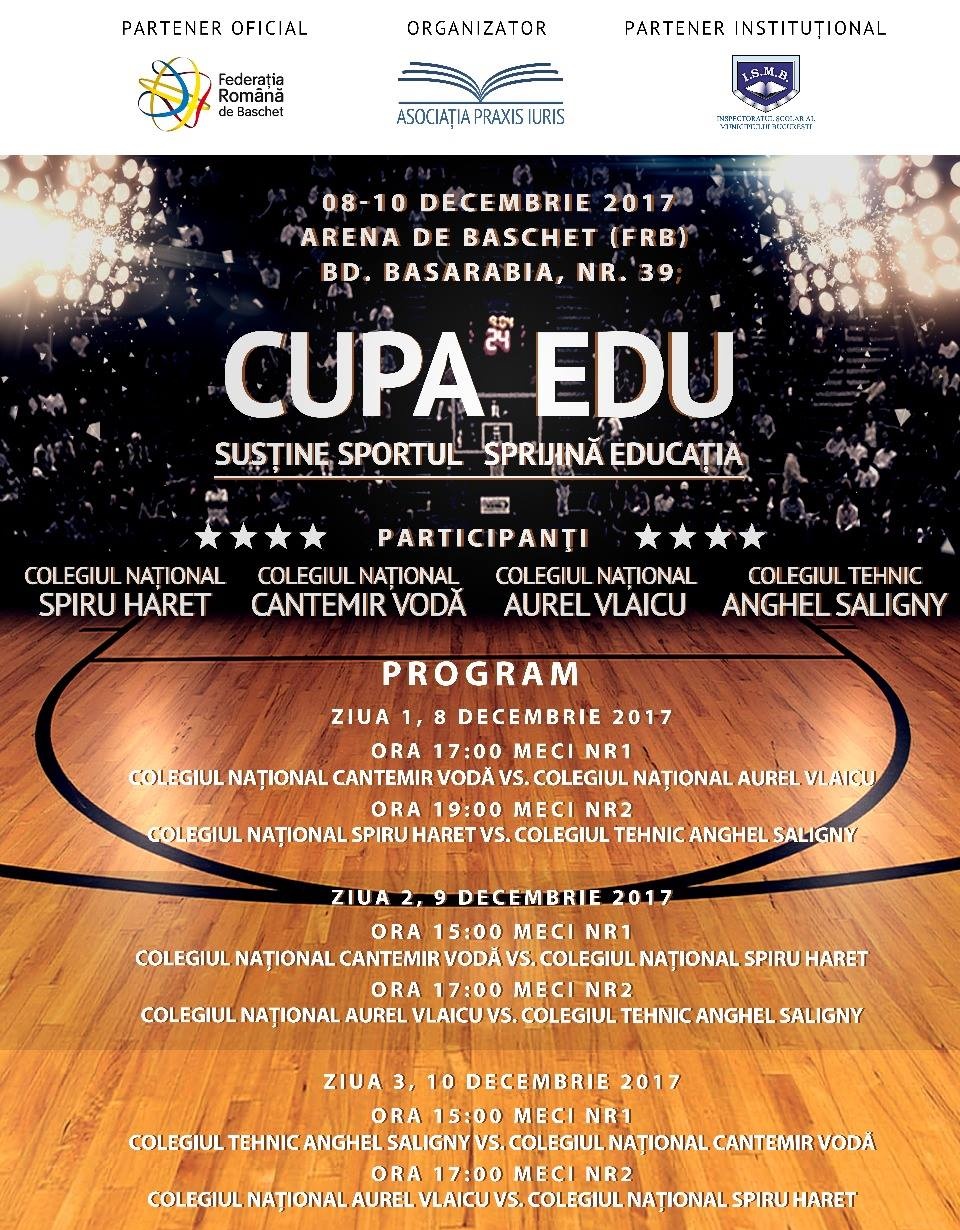 ”CUPA EDU”, competiția de baschet între licee cu o miză nobilă : Europa FM