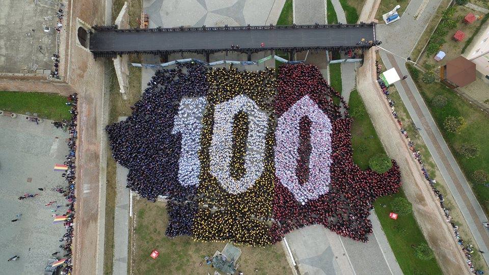Alba Iulia a stabilit recordul mondial pentru cea mai mare imagine a unei ţări formată din ...