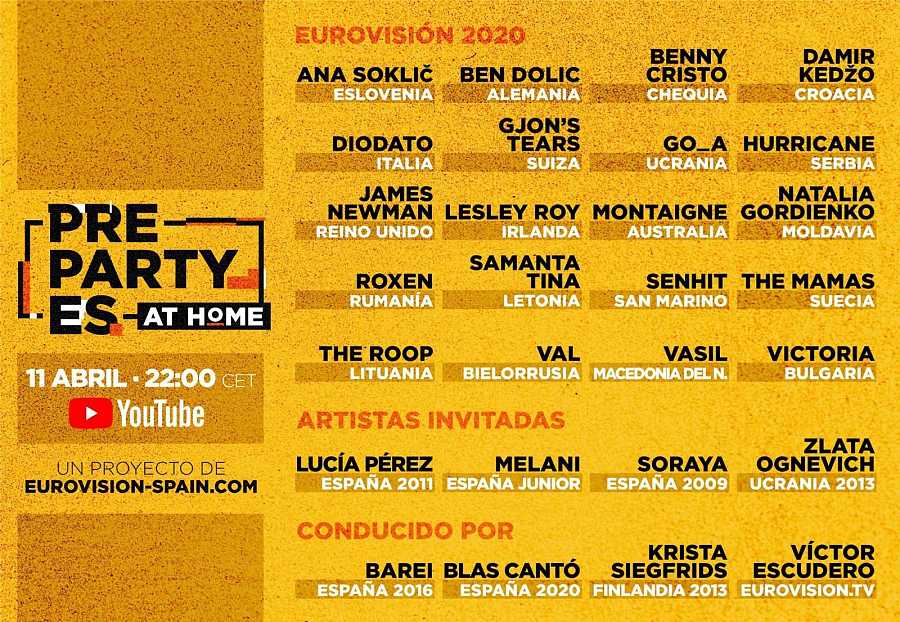 Eurovision 2020: PrePartyES at home, organizat în Spania : Europa FM