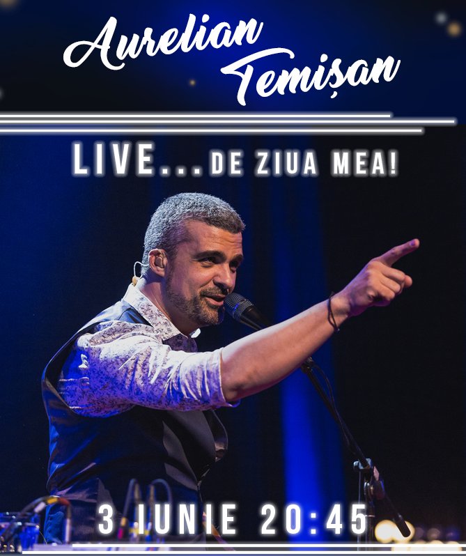 Aurelian Temișan susține un concert spectaculos fix de ziua lui : Europa FM