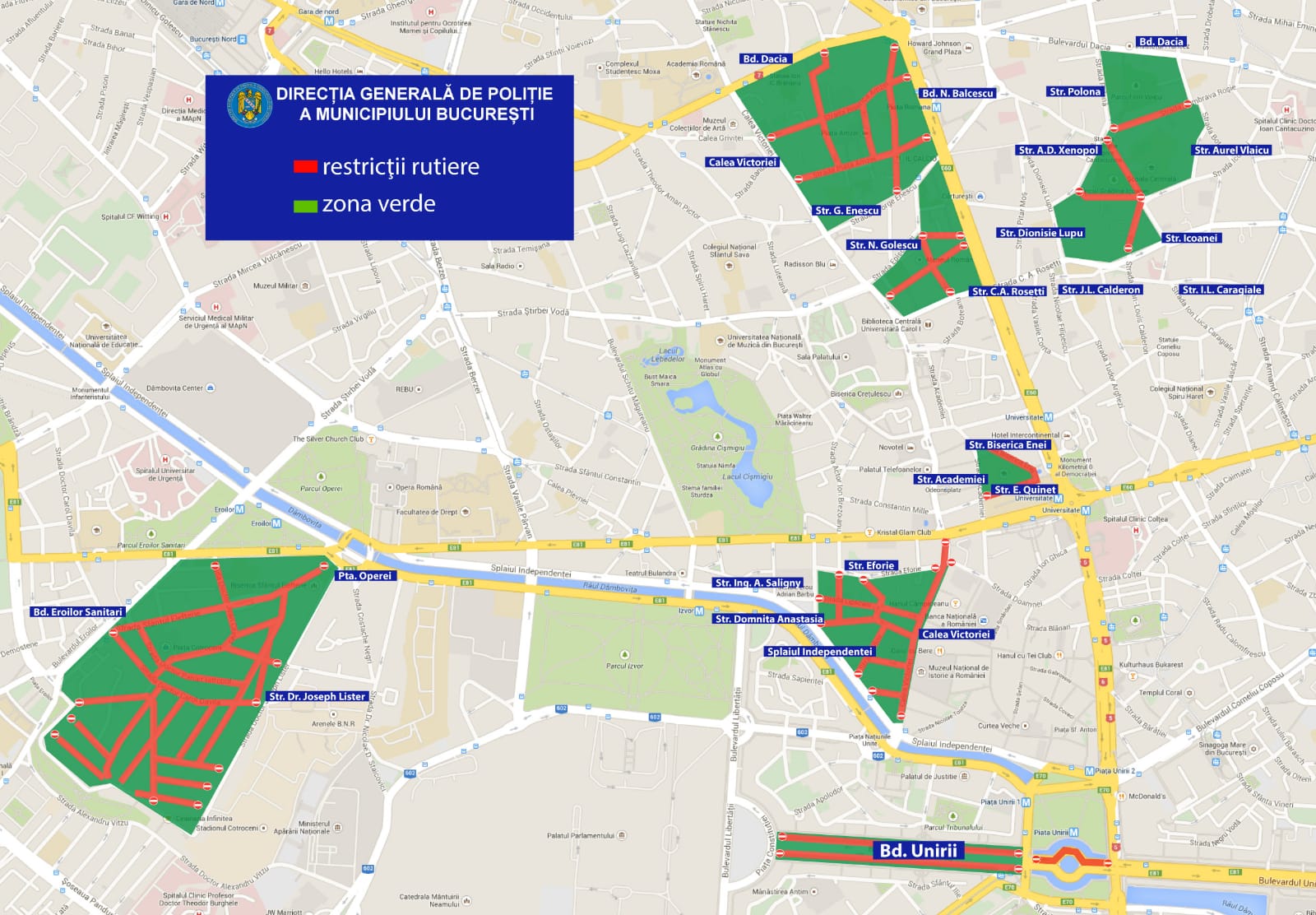 Zone de promenadă, la sfârșit de săptămână, în București : Europa FM
