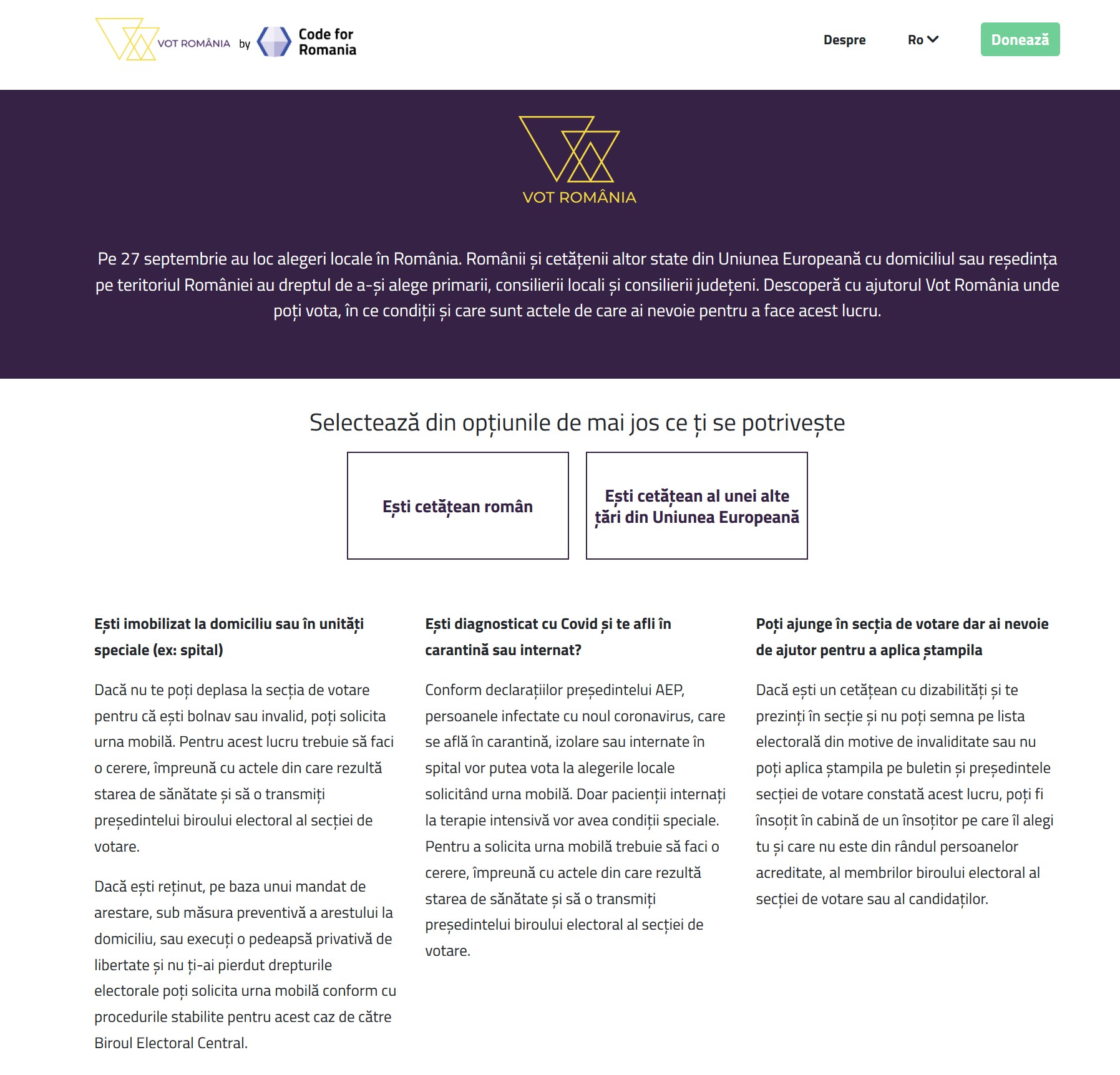 Code for Romania lansează Vot România : Europa FM