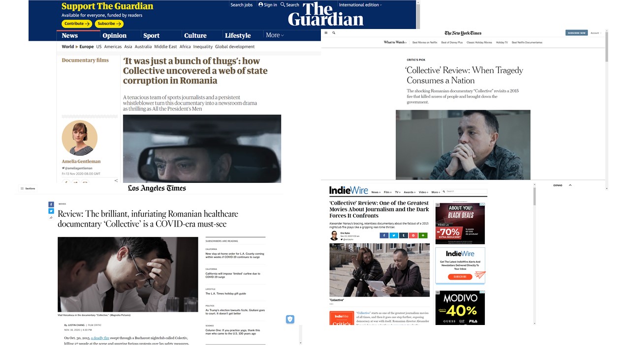 Filmul “colectiv” se lansează astăzi în SUA și Marea Britanie și începe ...