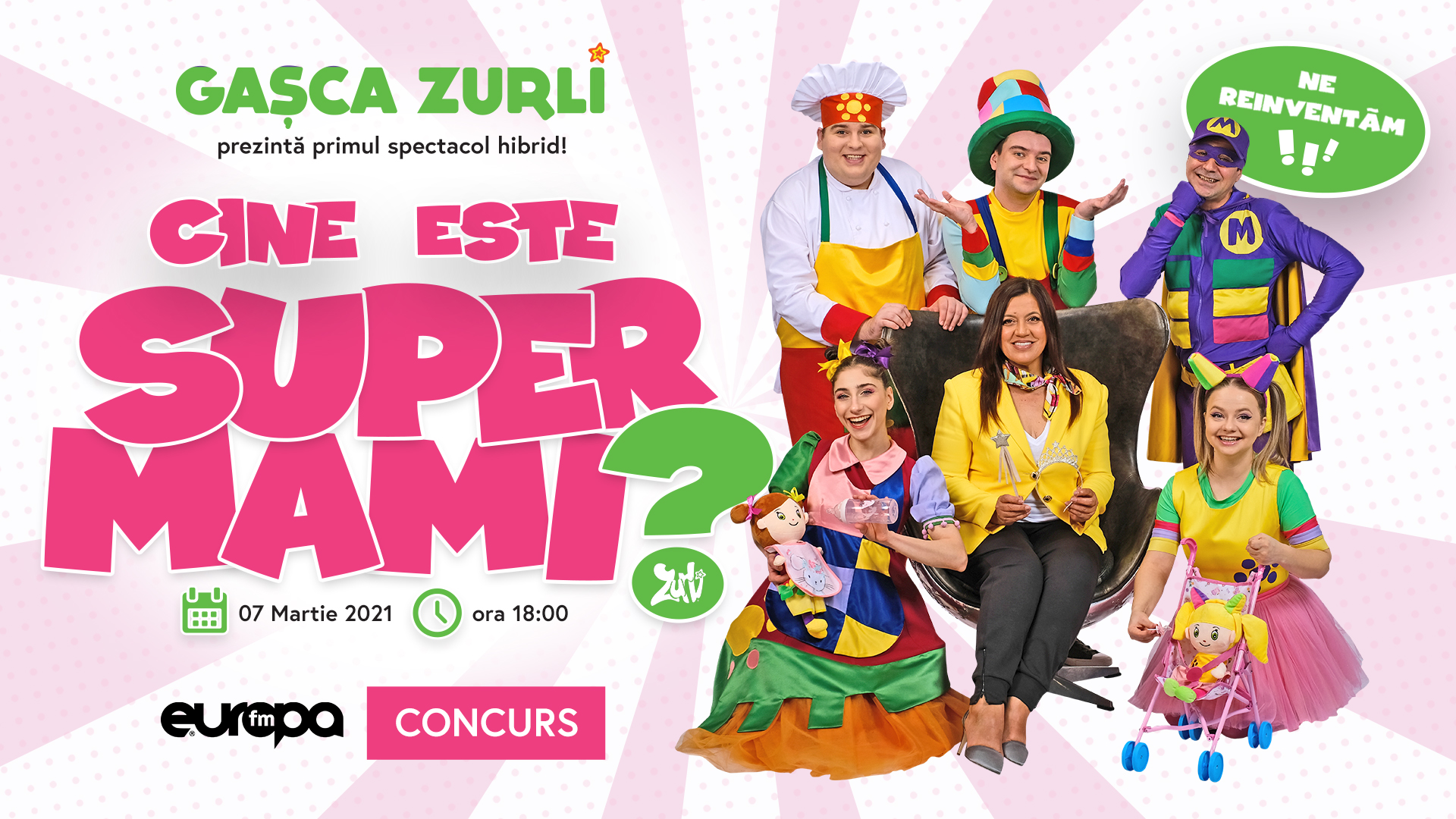 Câștigă bilete la spectacolul Gașca Zurli: Cine este SuperMAMI? : Europa FM