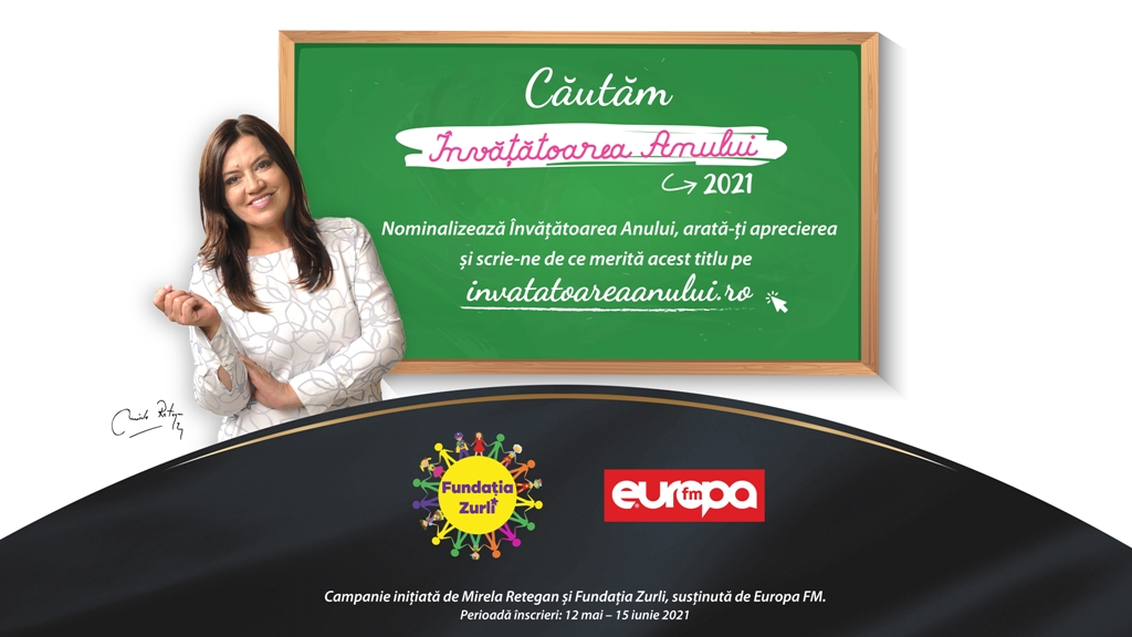 Mirela Retegan și Fundația Zurli caută Învățătoarea Anului 2021 : Europa FM