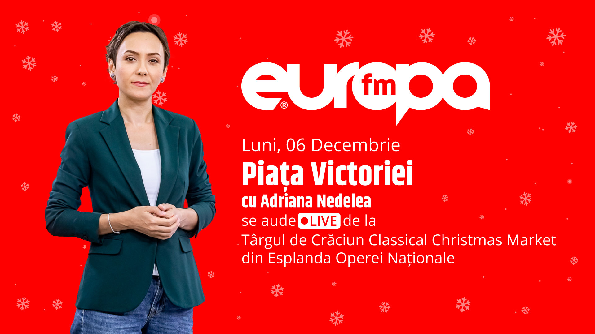 Piața Victoriei, cu Adriana Nedelea, în direct de la Târgul de Crăciun ...