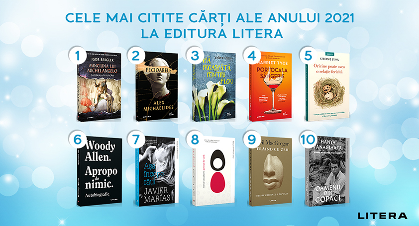 Top 10 cele mai citite cărți ale anului 2021 la Editura Litera : Europa FM