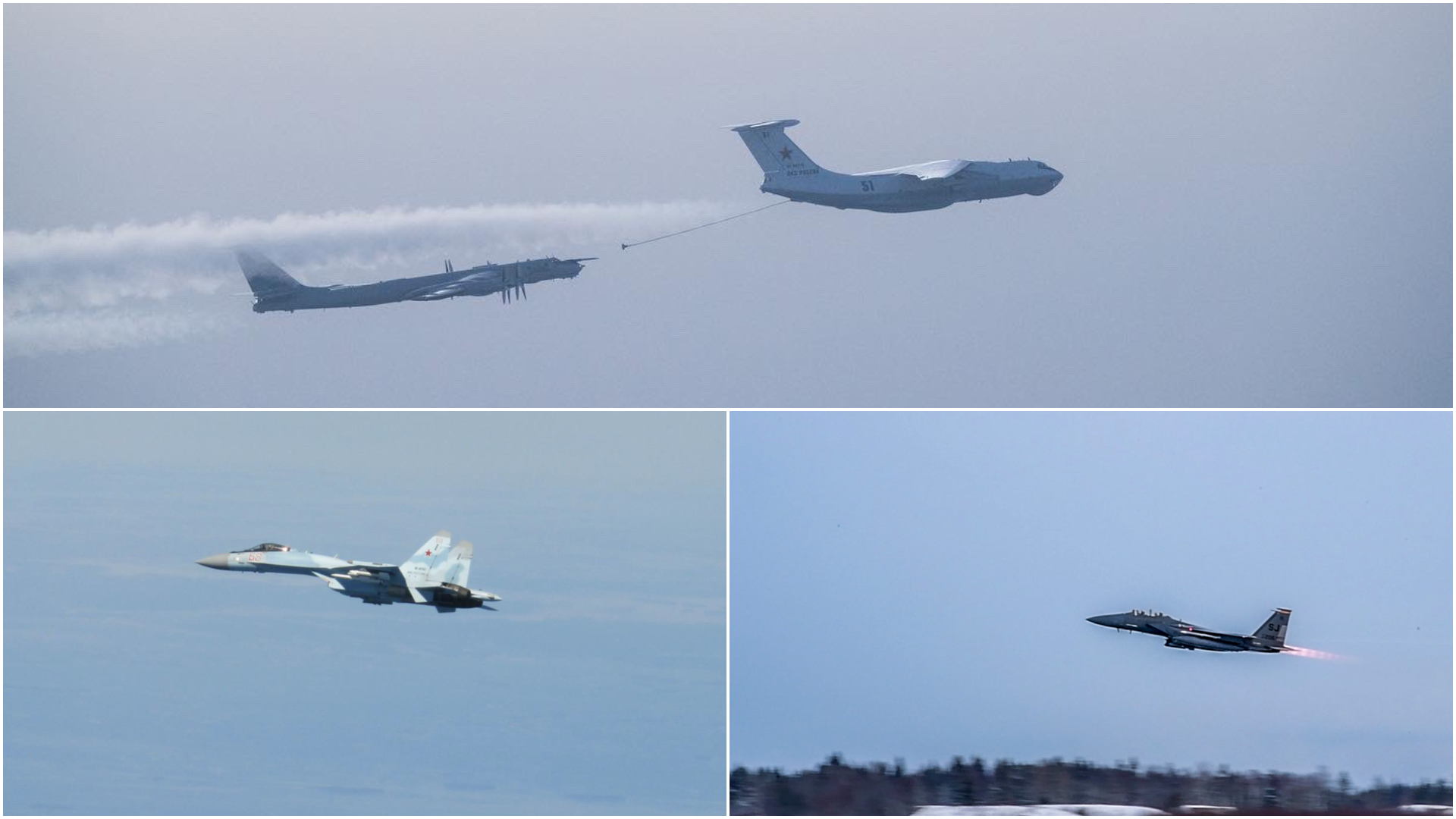 Avioane militare rusești care survolau Marea Baltică şi Marea Barents ...