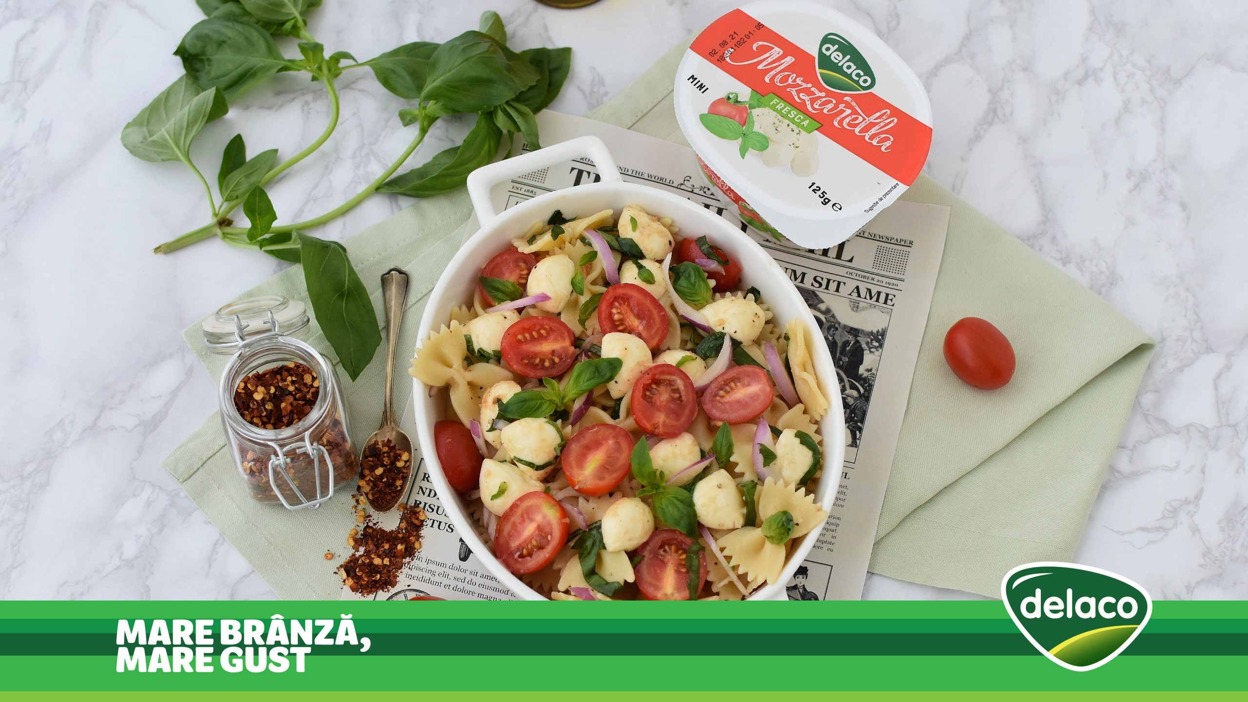 Coolinaria: Salată de caprese cu paste și mozzarella Delaco | AUDIO ...
