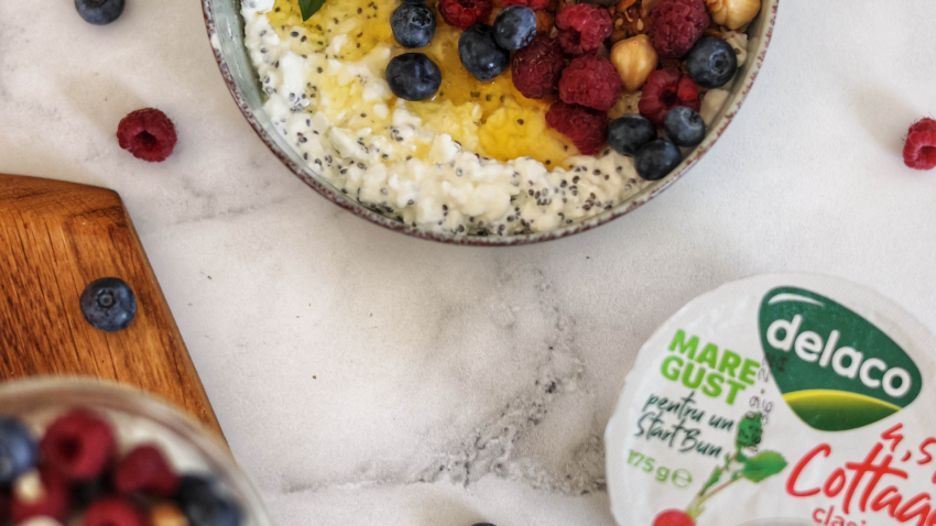 Coolinaria: Mic dejun rapid & sanatos? Branza Cottage DELACO cu miere ...