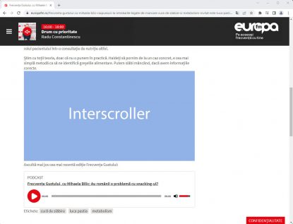 Ad Formats – Interscroller : Europa FM