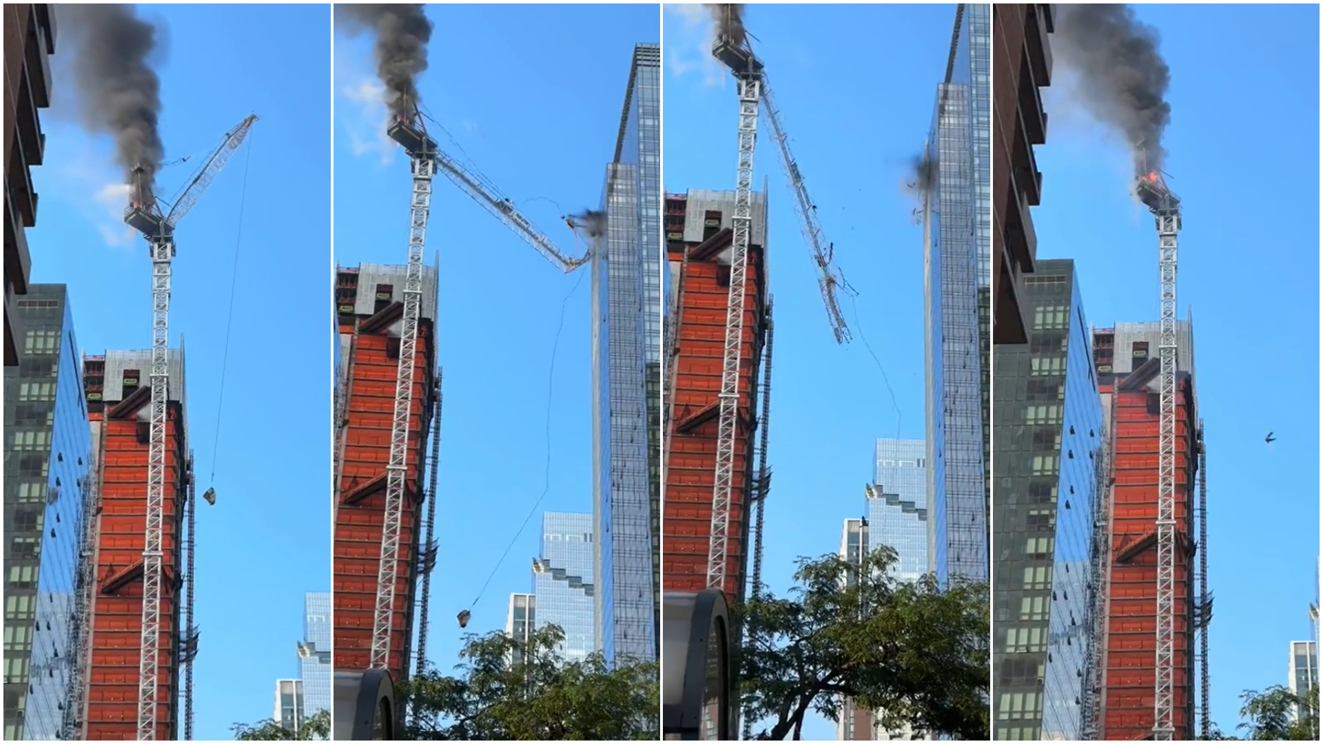 O macara din New York s-a prăbușit în stradă. Șase oameni au fost ...