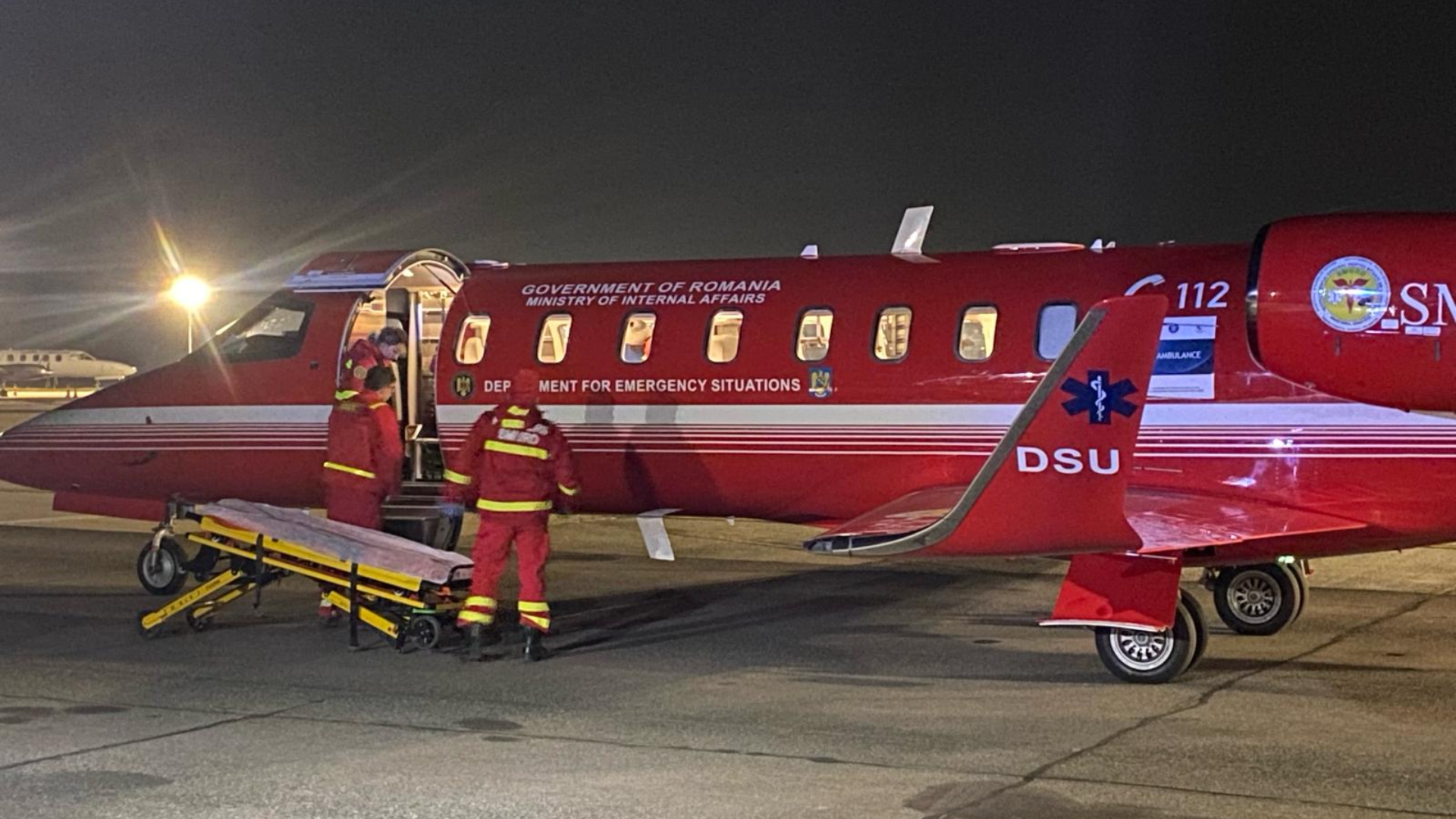 Prima misiune de salvare cu un avion SMURD Learjet 75, efectuată pentru ...