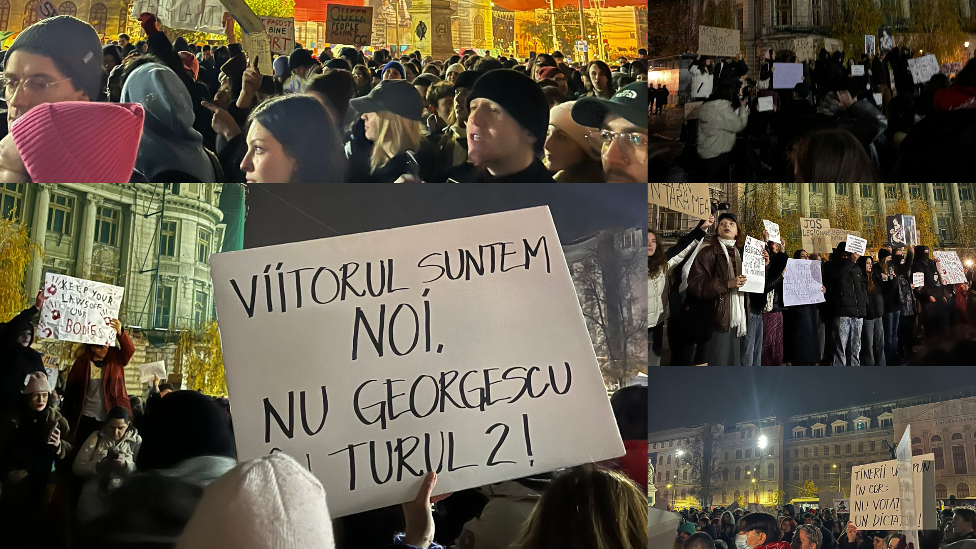 Tinerii protestează în Capitală și în țară, a doua seară, într-o ...