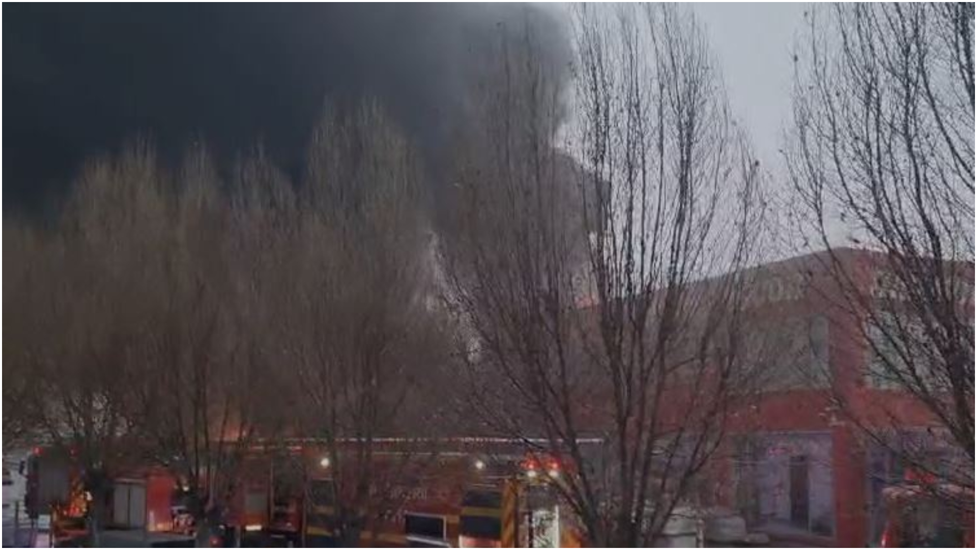 Craiova: Incendiu puternic la un depozit de materiale de construcții ...
