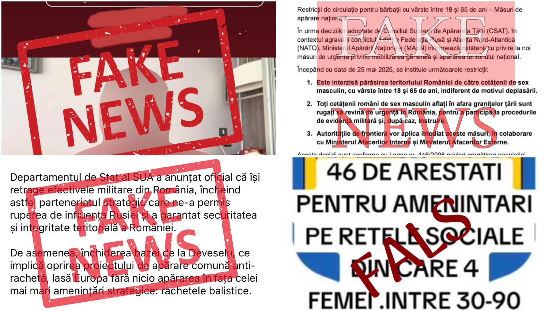 MApN dezminte alte știri false despre presupuse stări de mobilizare ...