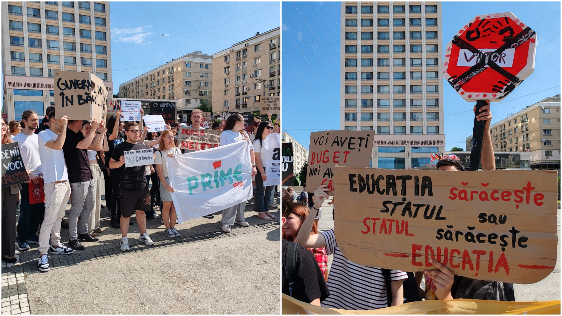 Iași: Studenții protestează față de tăierea burselor: „O să scadă ...